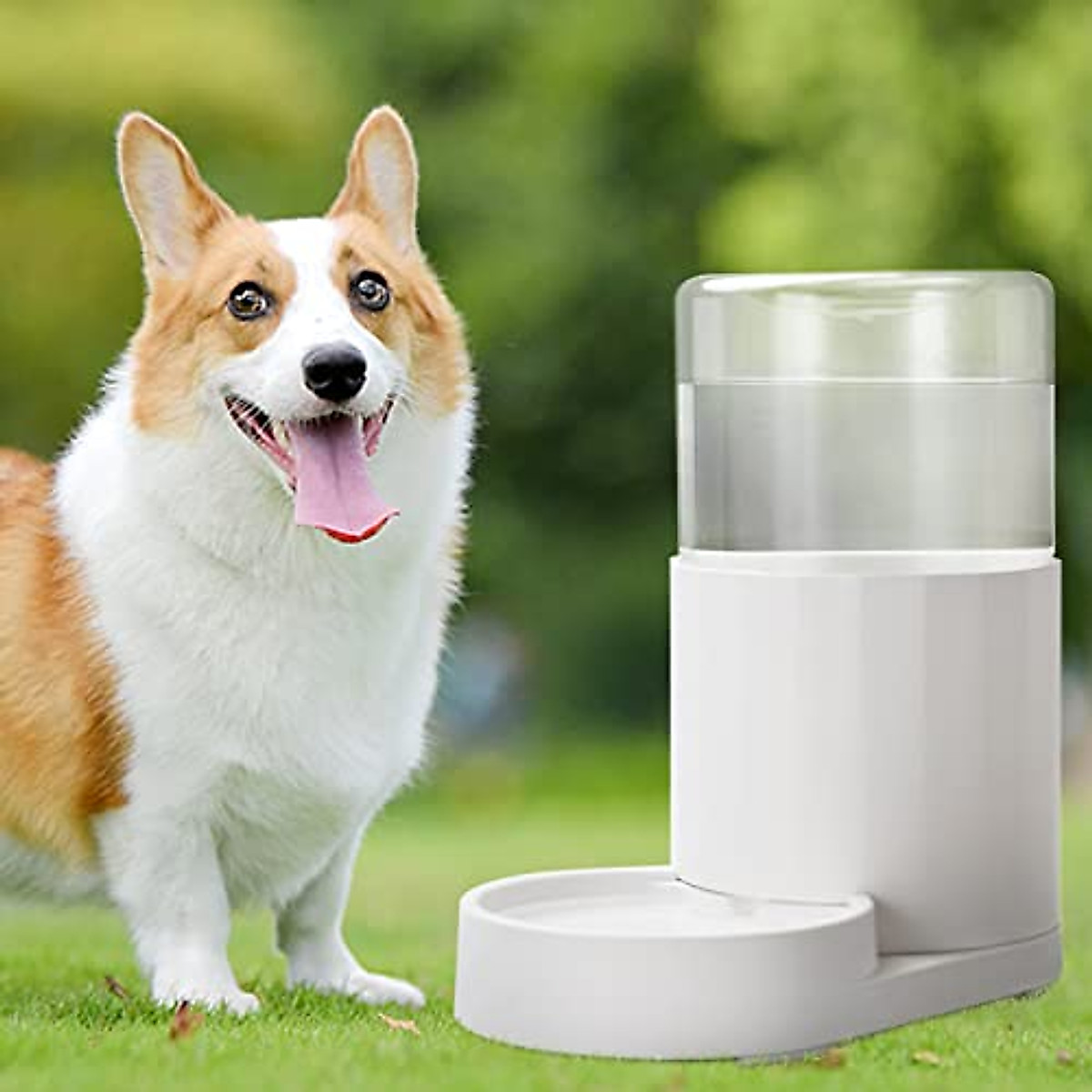 Sfozstra Automatic Pet Water,3L Large Capacity Automatic Water Dispenser, 100% BPA-Free, Gravity Pet Water Dispenser, Dog Cat Water Food