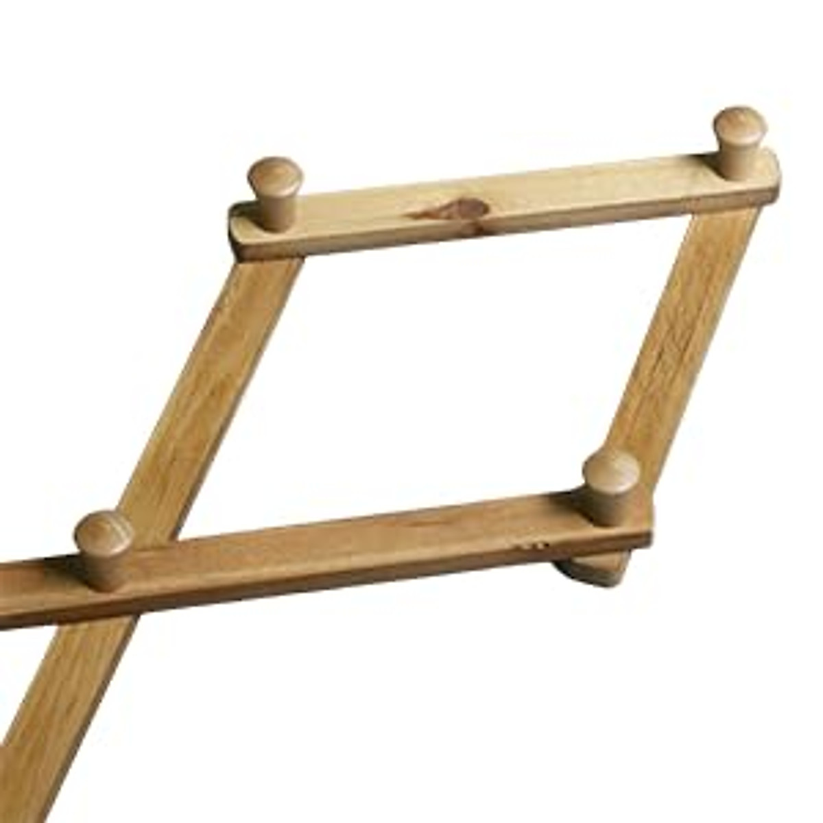 PJCOLL Vintage Wooden Organza Wall Rack with 10 Hooks, Expandable Wooden Wall-Mounted Coat Rack, Handmade Hat Rack Wall