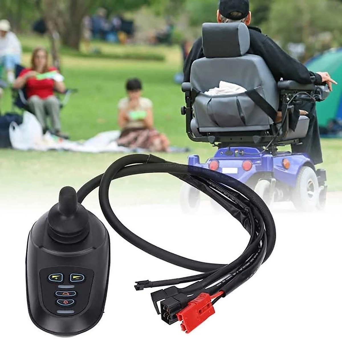 ZEYADA Universal 24V Electric Wheel Chair Joystick for Controller, for Electric Wheelchairs,Intelligent Robots, Amusement Equipment