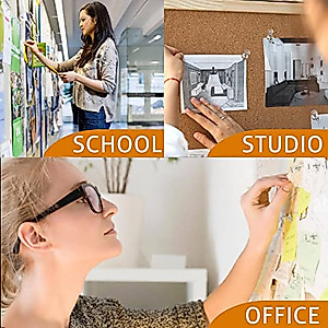 215 Clear Push Pins for Bulletin Board Thumb Tacks for Wall Corkboard Map Calendar Photo -Home Office Craft Projects Heavy Duty Plastic Head Steel Pin (Clear)