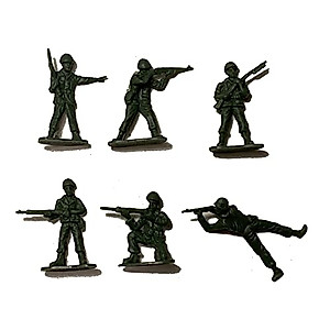 Army Men Action Figures - Green/Tan - 35 pcs