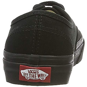 Vans Mens Authentic Canvas Sneakers Lace Up Casual Plimsolls Unisex Shoe - Black/Black - 12