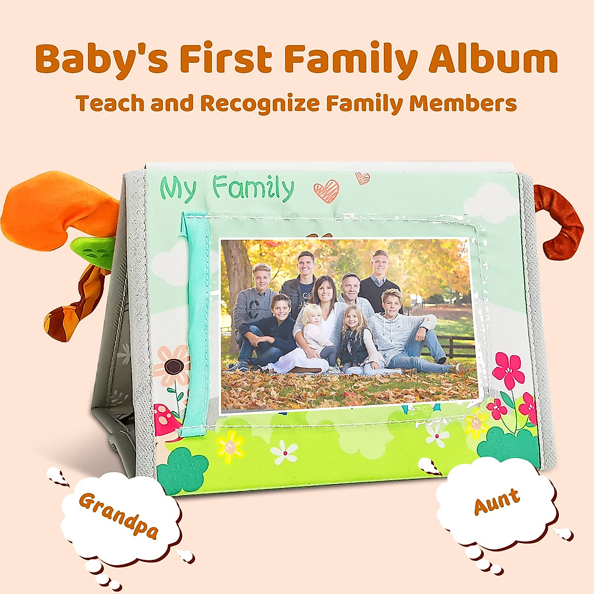 Baby Mirror Toys for Tummy Time, Newborn Infant 0 3 4 6 12 Months Old Boy, Girl . Brain Developmental Montessori Sensory High Contrast Crinkle Book w Safe Mirror for Floor, Crib, Car, Bouncer