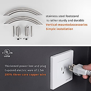 NORTTA Freestanding Towel Warmer 6 Bars Plug-in Option 3 Working Modes Brushed Stainless Steel 24” W 34” H