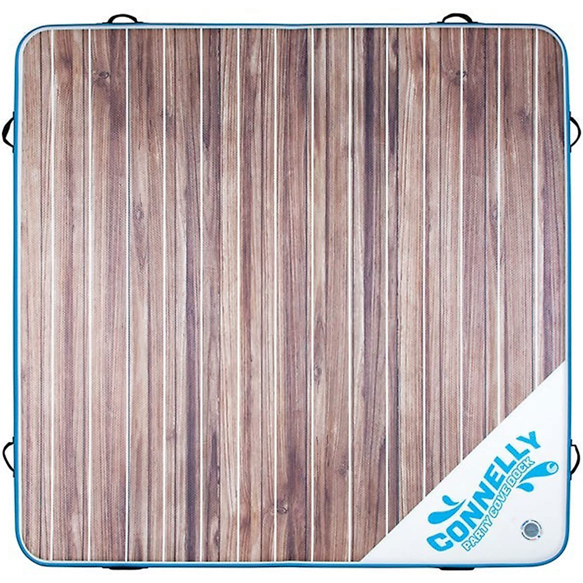 Connelly CWB Party Cove Dock, 8' Inflatable Non-towable Floating Water mat, Brown
