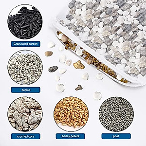 Segarty Aquarium Media Bags, 10PCS 7.7x5.9in Nylon Mesh Aquarium Filter, Media Bags with Plastic Zipper, Fish Tank Net Bags for Pellet Carbon, Bio Balls, Ceramic Rings, Ammonia Remover, White