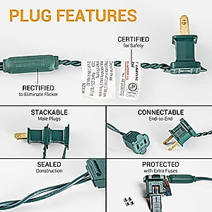 Marchpower C6 Christmas Lights,2-Pack Waterproof Outdoor Indoor LED String Lights,70 LED 23FT Durable Fairy Light Plug in Connectable Strawberry Light for Garden Trees Roofs Holiday Decorate,Red