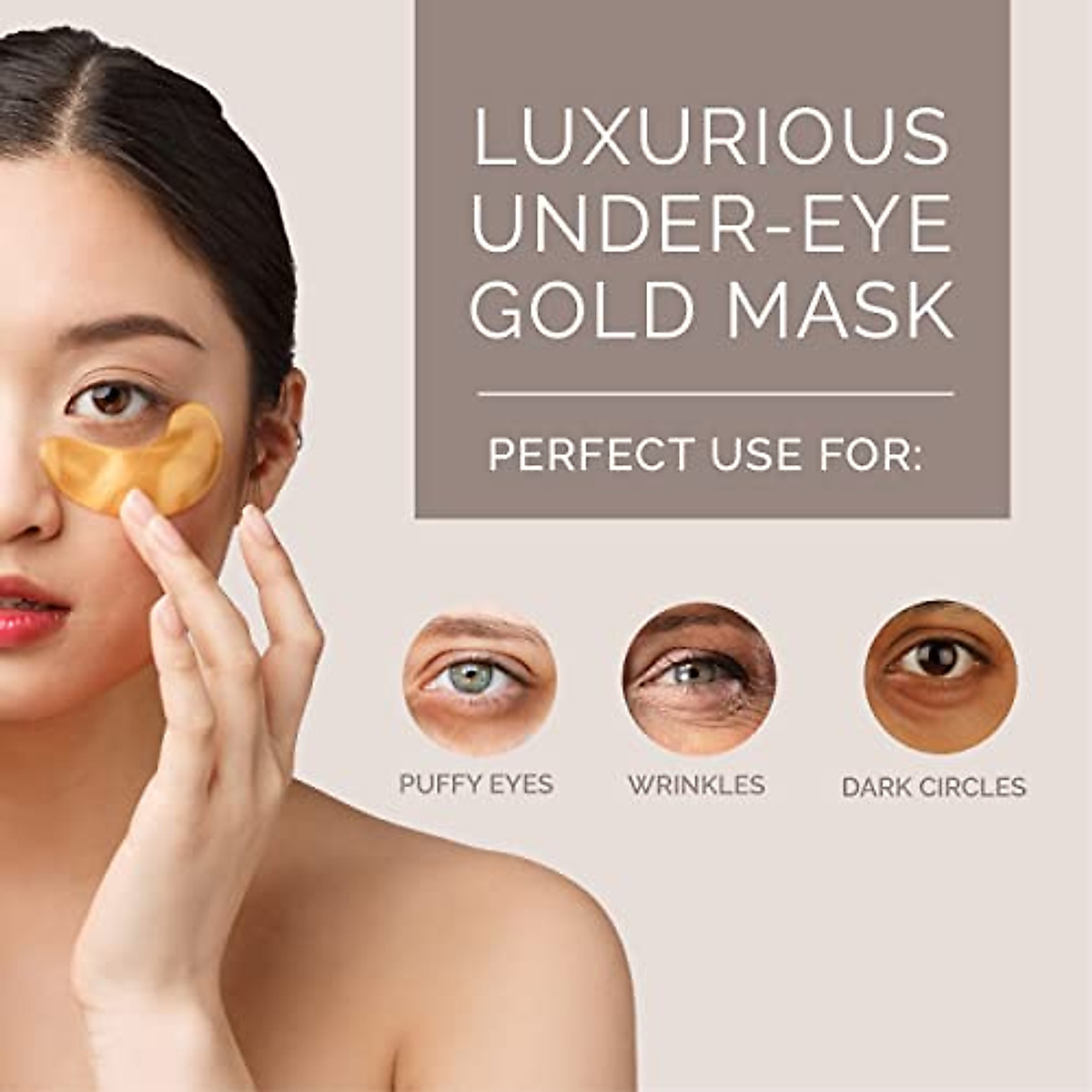 Original Sleek 24k Gold Under Eye Patches (20 pairs) - collagen patches, dark under eye circles treatment, bags under eyes treatment for women,puffy eye mask, under eye mask patches