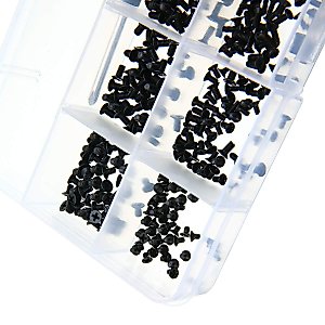 Ochoos 500 pcs Alloy Steel Laptop Computer Screws Black Mini Hardware Screw Set for Universal Laptop Repair Tool