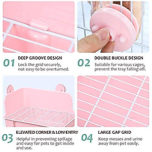 POPETPOP Small Pet Toilet Plastic Lightweight Multi- use Small Animal Potty Pet Pan Bunny Litter Box Pet Litter Box for Hamster Rabbit Pig Chinchilla Ferret