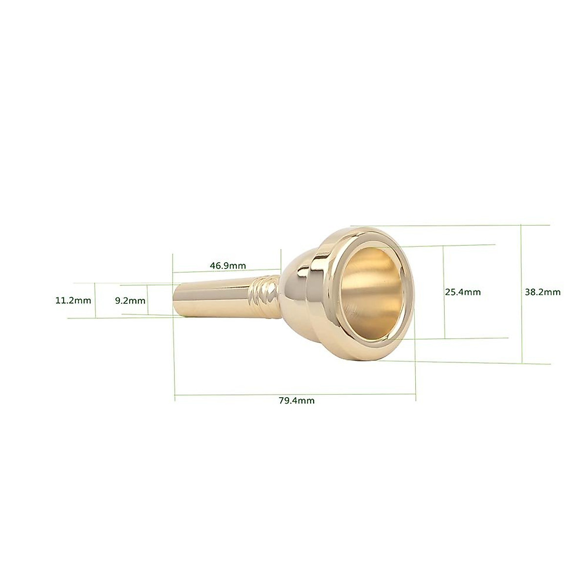 an-do-er Alto Trombone Copper Mouthpiece Mouth Piece 6.5AL (Gold)