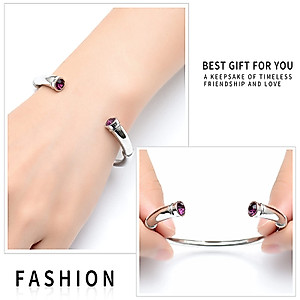 Cremation Urn Bracelet for Women Shiny Birthstone in December Pretty Urn Keepsake Memorial Ash Holder Bracelet (60CM)