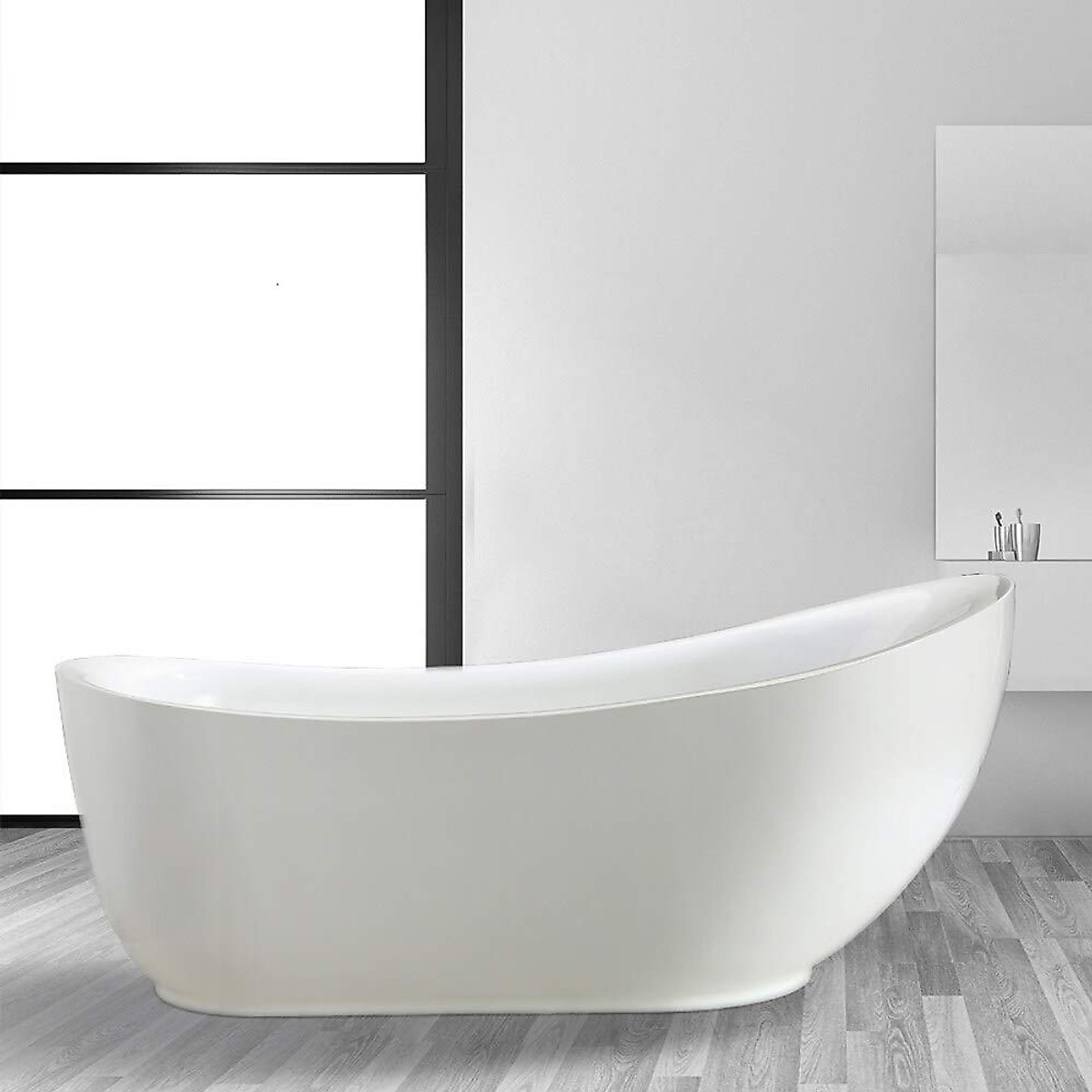 Vinnova 231071-BAT-WH Everlie 71 inch x 35 inch Soaking Bathtub,,, White