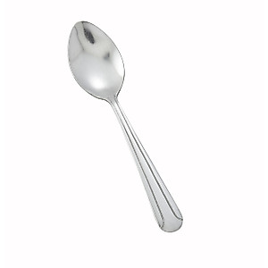 Winco 12-Piece Dominion Demitasse Spoon Set, 18-0 Stainless Steel,Silver