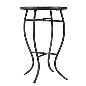 Overstock Ledel Outdoor Ceramic Side Table Mosaic Plant Stand Blue