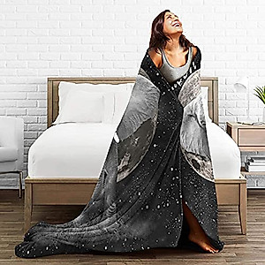 I Love You to The Moon and Back Elephant Throw Blanket Soft Flannel Summer Air Conditioner Blanket Warm Blanket for Bed Couch Living Room(50"x40")