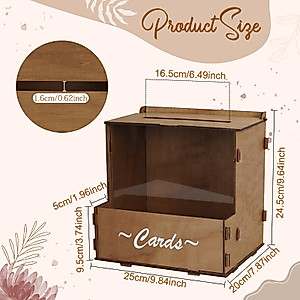 Aytai DIY Rustic Wedding Card Box with Lock and Card Sign Wooden Gift Card Box Money Box for Reception Wedding Anniversary Baby Shower Birthday Graduation Party Decorations