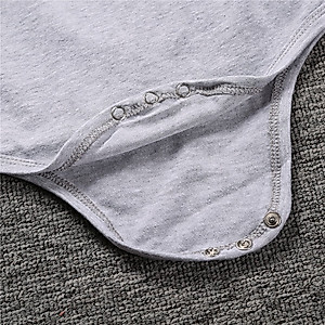 PAUBOLI Fake Tattoo Sleeve T-Shirt Baby Bodysuit Cool Bike Party Custome(3-6month, Gray)