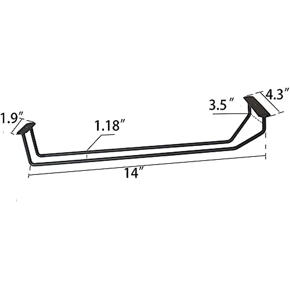 Wine Glass Shelf, Upside-down Home Goblet Iron Art Shelf, Wine Glass Hanging Storage Rack (Color : Black 4 Sets)