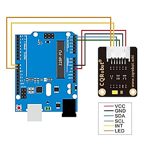 CQRobot TCS34725FN Color Sensor Compatible with Raspberry Pi/Arduino/STM32. ADC, I2C Interface, Output RGB Data/Light Intensity Table. for Light Test, Phones, Computers, Industries, Lighting.