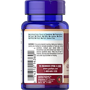 Puritan's Pride Cranberry Fruit Concentrate with C & E 4200 Mg, Softgel, 100 Count