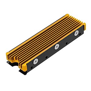 NVMe Heatsinks for M.2 2280mm SSD Double-Sided Cooling Design（Gold）