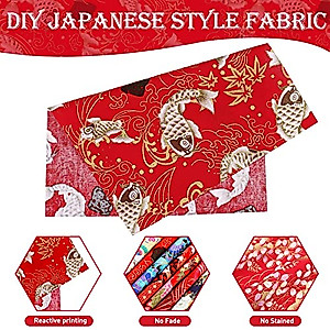 Tudomro 30 Pieces Fat Quarters 8 x 10 Inch Japanese Style Fabric Squares Printed Cotton Wrapping Cloth Quilting Fabric Bundles for Thanksgiving Christmas Gifts DIY Patchwork Sewing (Retro Style)