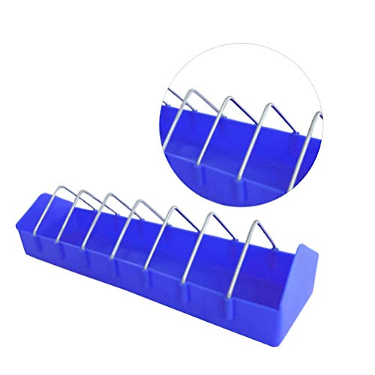 POPETPOP Chicken Feeder Trough - Plastic Poultry Feeder Rack Bird Food Dispenser Storage Trough Container Pigeon Supplies Pigeon Feeder