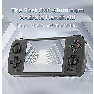 RG405M Retro Handheld Game Console , Aluminum Alloy CNC Android 12 System Support Google Play 4.0 Inch IPS Touch Screen with 128G TF Card 3172 Games (RG405M Black)