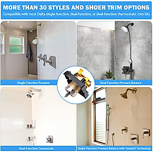 R10000-UNBXHF Universal Shower Valve Body Replacement Delta Faucet R10000 UNBXHF MultiChoice Bathtub and Shower Valve Body for Tub Faucet Trim Kits, Fits Single or Dual Function Delta Faucet Trim Kit