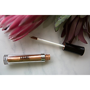 Aromi Gold Digger Metallic Liquid Lipstick, Bronze Yellow Lip Color with Shimmery Finish, Long-lasting Makeup, Handmade (Gold Digger)