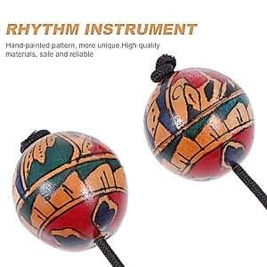 Playing Rhythmic Ball Percussion Instrument Shaker Toy Aslatua Sand Hammer Music Kashaka for Kids Live Performances