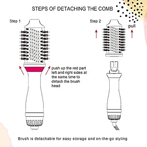 Hair Dryer Brush Blow Dryer Brush in One with Cool Low Medium and High Settings, 1200W Hot Air Brush and Volumizer Plus 2.0, Oval