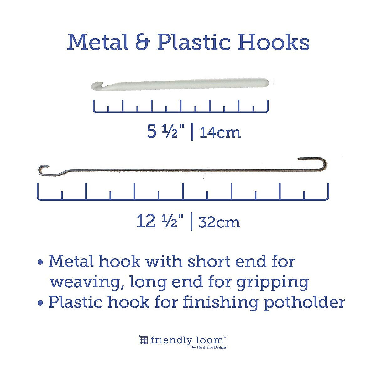 Friendly Loom 10" PRO Size Black Potholder Metal Loom Kit with Bright Rainbow Color Cotton Loops to Make 2 Potholders, Weaving Crafts for Kids & Adults MADE IN THE USA by Harrisville Designs