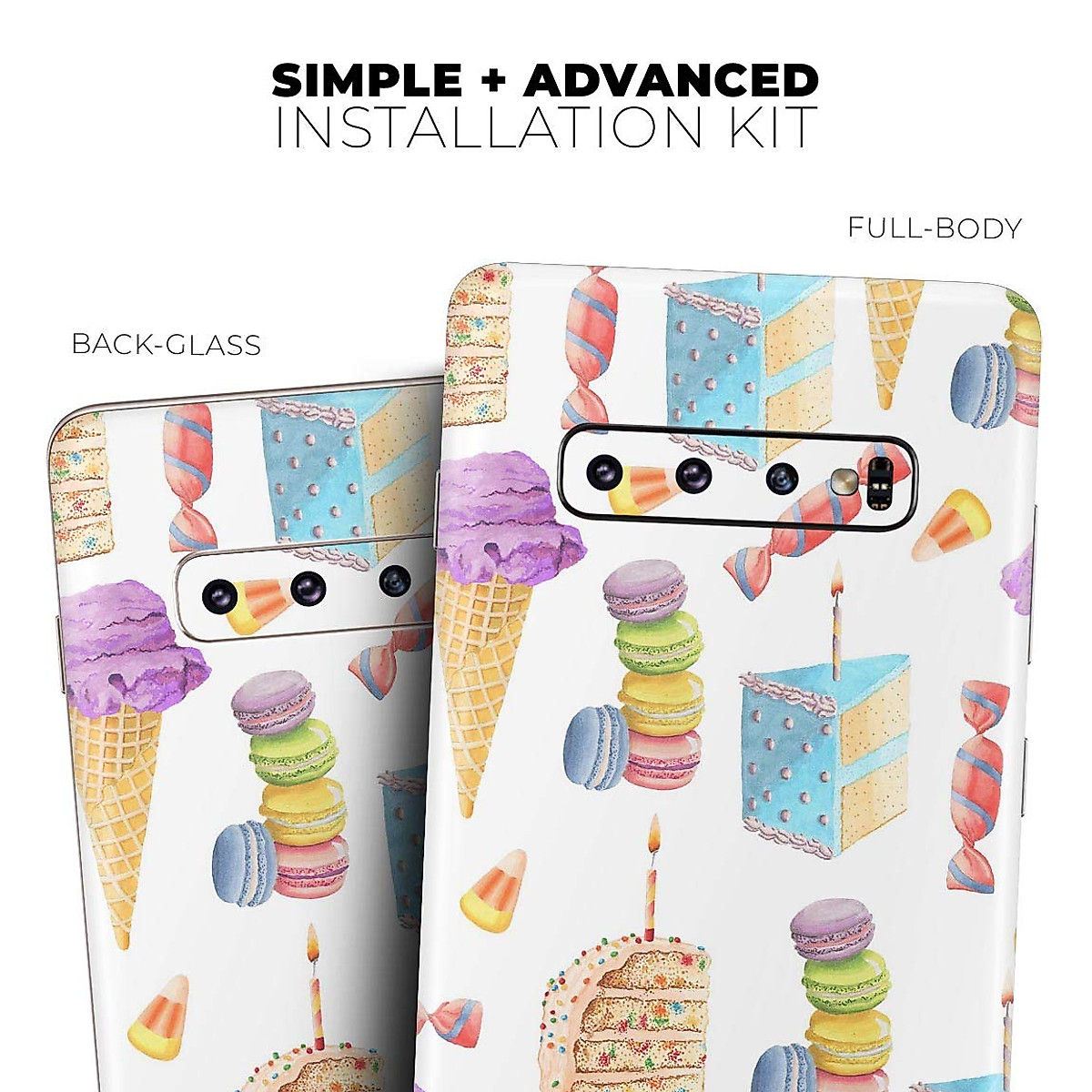 DesignSkinz Yummy Galore Bakery Treats v6 Protective Vinyl Decal Wrap Skin Cover Compatible with The Samsung Galaxy S20 (Screen Trim & Back Glass Skin)