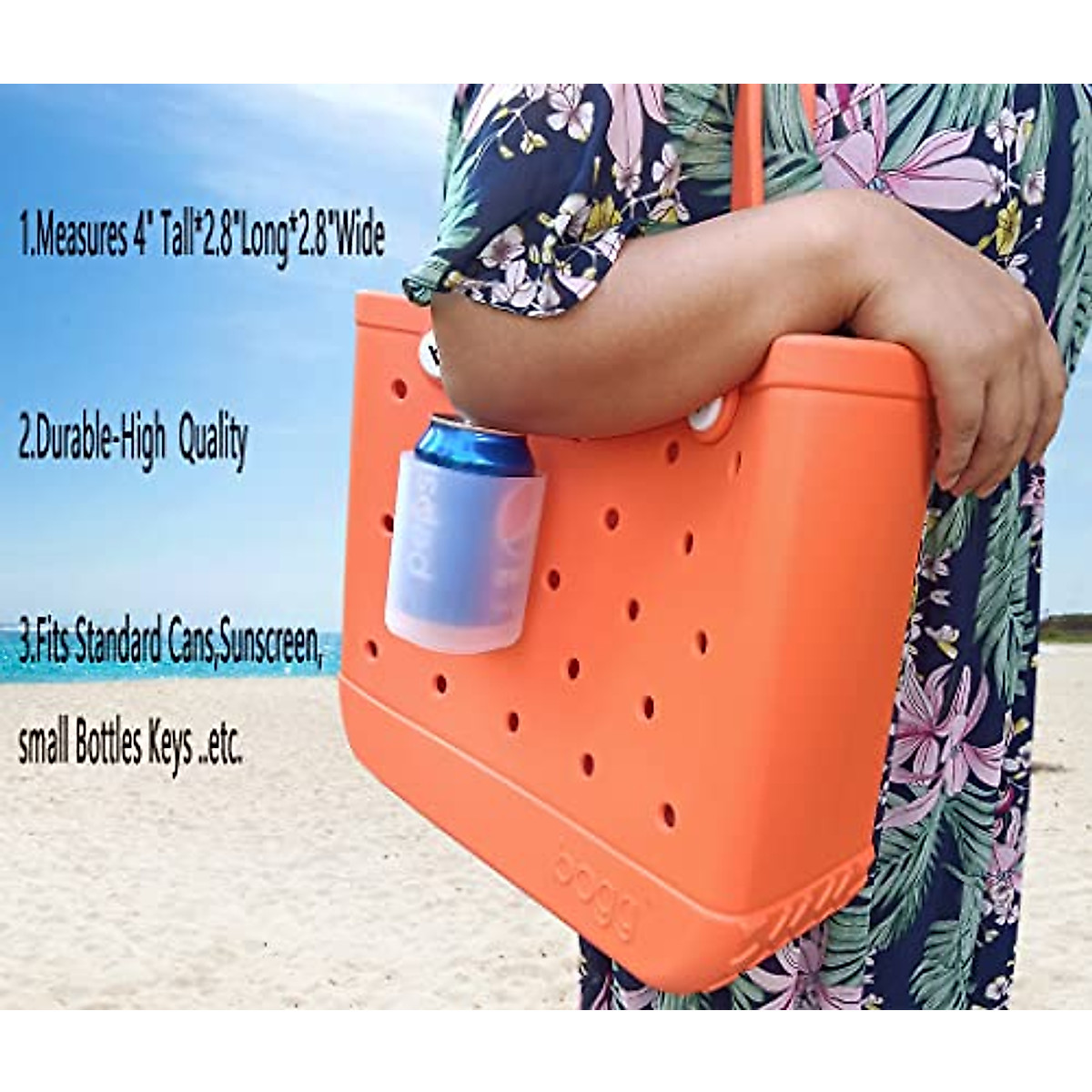 nsgglecher Charm Accessories Insert Suitable for BoggBags and Tote Bags, Drink Cans，Keys, Lipsticks, Bottles Handy with Your BoggBags