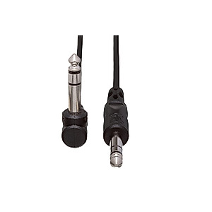 Hosa CSS-105R 1/4" TRS to Right Angle 1/4" TRS Balanced Interconnect, 5 Feet