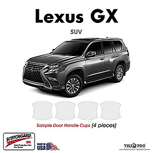 YelloPro Custom Fit Door Handle Cup 3M Scotchgard Anti Scratch Clear Bra Paint Protector Film Cover Self Healing PPF Guard Kit for 2014 2015 2016 2017 2018 2019 2020 2021 2022 2023 Lexus GX SUV