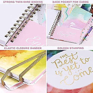 Artfan Journal/Ruled Notebook - Ruled Journal with Premium Thick Paper, 6.4" x 8.5", Hardcover with Back Pocket + Banded - Watercolor