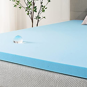 ZINUS 2 Inch Green Tea Cooling Gel Memory Foam Mattress Topper / Cooling Gel Foam / CertiPUR-US Certified, Queen