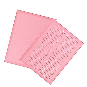 Ebrima 2PCS Non-Stick Oven Liner Perforated Mat for Baking, 30x40 Non Stick Baking Mat Oven Sheet Liner,Macaron Cookie Bread Mold For Baking,Silicone baking Mats Tools Oven Sheet Bakeware (Pink)