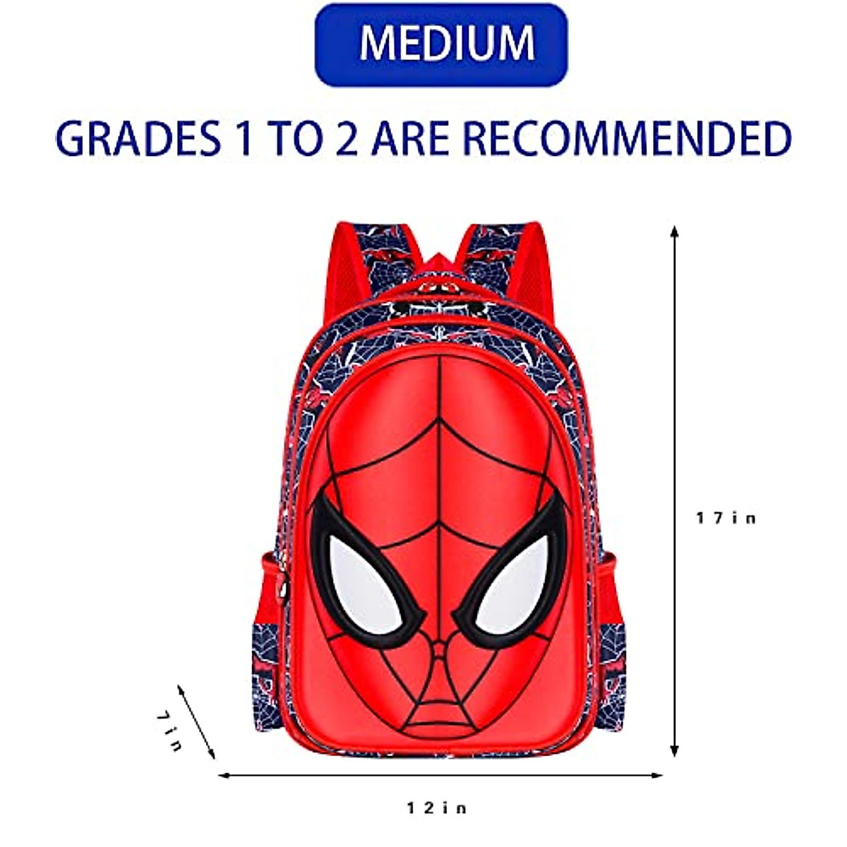 UHOPEMI Waterproof 3D Comic School Backpack for Elementary Students - Lightweight Kids Bookbag Perfect for Boys and Girls