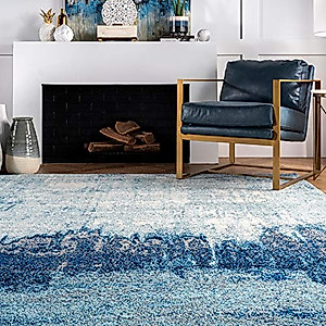 nuLOOM Alayna Abstract Area Rug, 5' x 7' 5", Blue