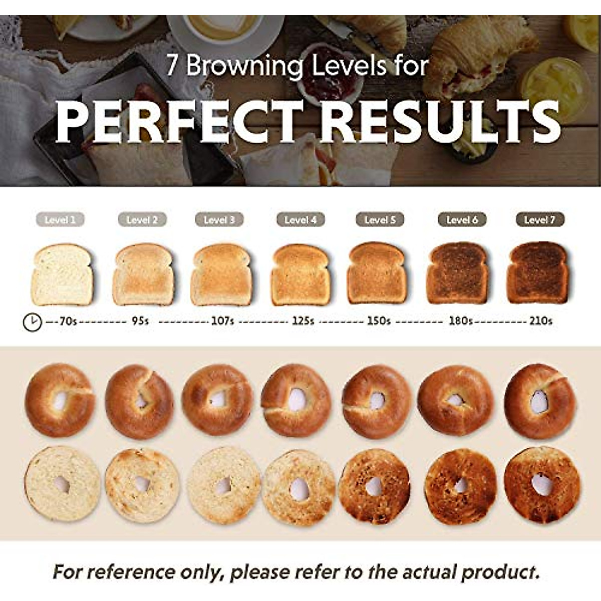 BUYDEEM DT640 4-Slice Toaster, Extra Wide Slots, Retro Stainless Steel with High Lift Lever, Bagel and Muffin Function, Removal Crumb Tray, 7-Shade Settings (Stainless Steel)