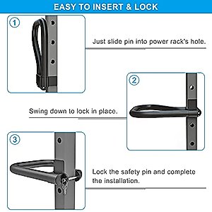 SELEWARE Solid Dip Bar Attachment for 2" x 2" with 1/2" Hole Power Cage Squat Rack, Set of 2 Dip Bar Multi-Grip Handles for Strength Training