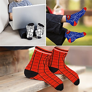 Marvel Spiderman Boys Socks, 10-Pack of Decorative Spiderman Toddler Socks, Amazing Legends Socks for Boys