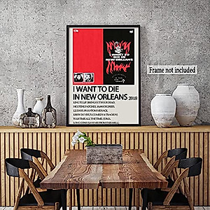 Singer Poster Radical Suicide Album Cover Posters Canvas Wall Art Print Picture for Living Room Bedroom Decor Gift (E,12x18in Unframe)