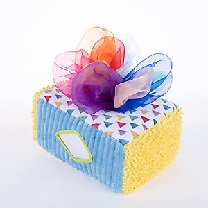 Lovebirds Montessori Sensory Baby Toy Tissue Box-Toddler Infant STEM Cognitive Development-Toddler-Juggling Scarves-Pull Along-Manipulative Preschool Learning Toys-Babies 6-12months