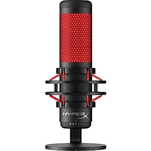 Newest HyperX - QuadCast USB Multi-Pattern Electret Condenser Microphone | 2020 Edition | for PS4, PC and Mac | Pop Filter | Anti-Vibration Shock Mount | | Red - Black | with KWALICABLE Bundle