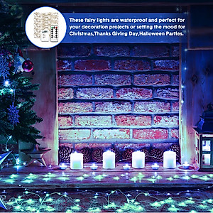 Tuanse 10 Pack Fairy String Light with Timer Function 16.4 ft 50 LED Twinkle Copper Wire Light Battery Operated for Christmas Bedroom Garden Party Decor(Cool White)